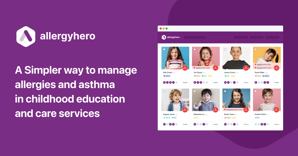 Allergy Hero | A Simpler way to manage allergies and asthma in childhood education, care ...